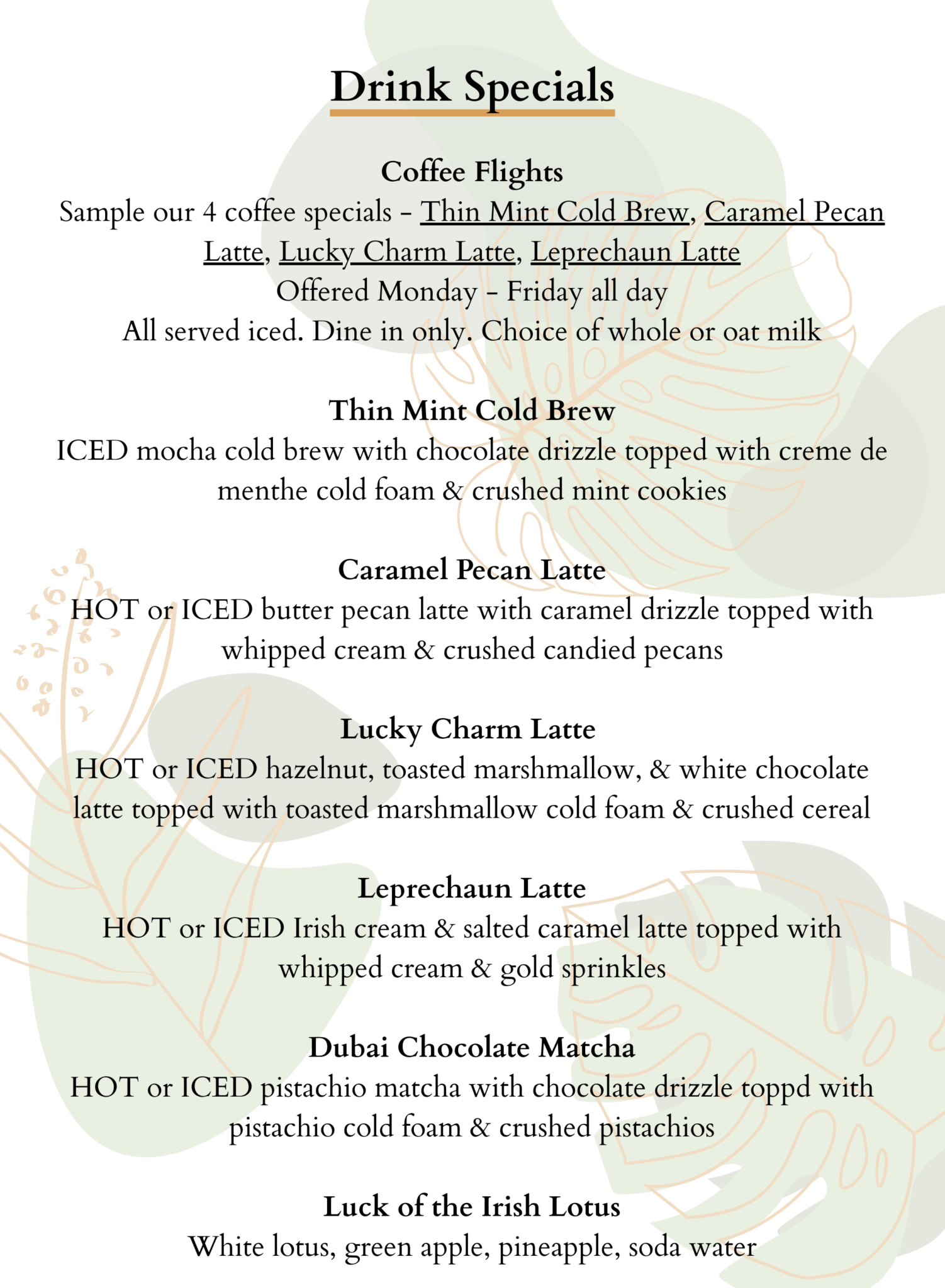 Scarborough Specials - Cafe Luna