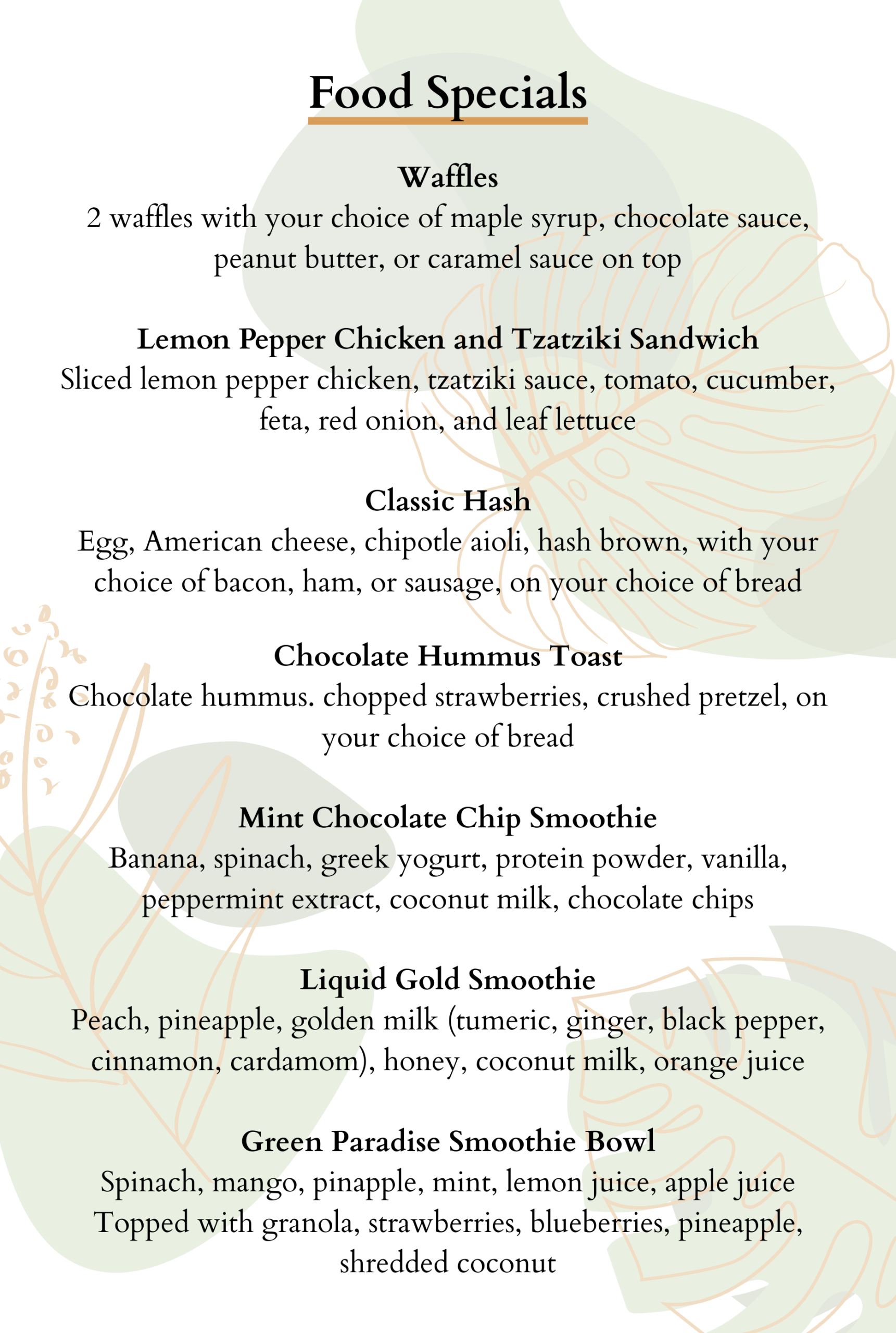 Scarborough Specials - Cafe Luna